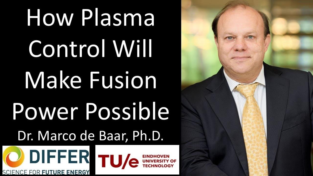 Dr. Marco de Baar, Ph.D. — DIFFER & TU/e — How Plasma Control Will Make ...