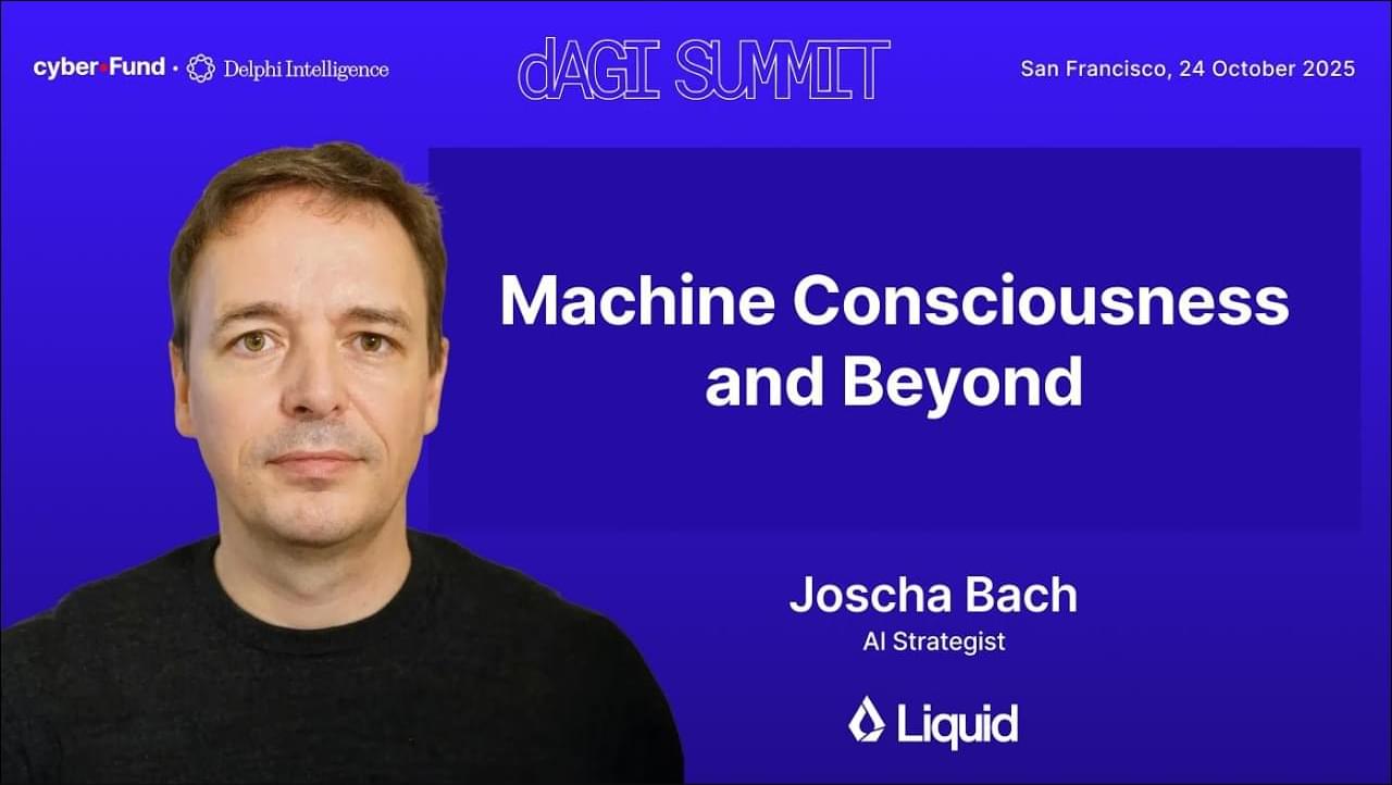 Joscha Bach presents “Machine Consciousness and Beyond” | dAGI Summit ...