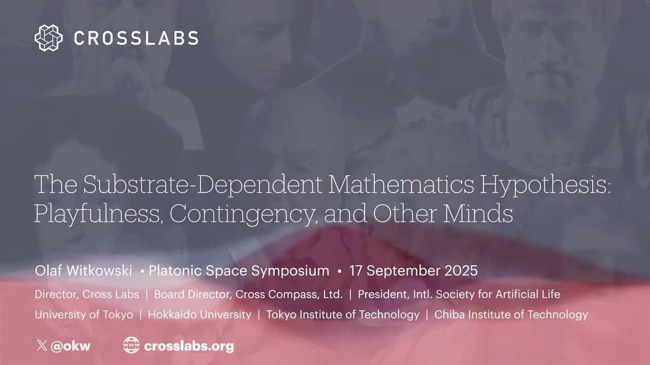 “Substrate-dependent mathematics hypothesis” by Olaf Witkowski ...